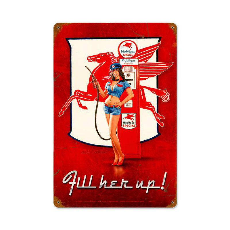 HB008 Fill Her Up Vintage Sign Pasttime Signs hb008-fill-her-up-vintage-sign-pasttime-signs