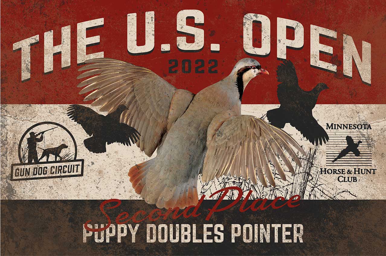 GSA509 - US OPEN 2ND PLACE PUPPY DOUBLES POINTER – Pasttime Signs
