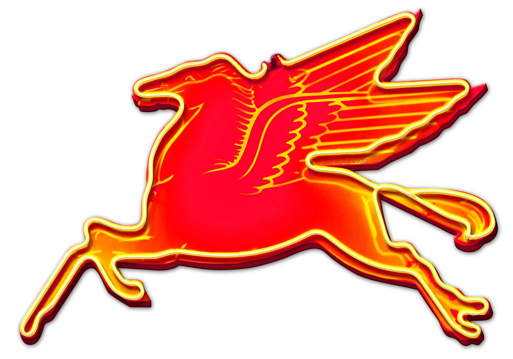 Pegasus Neon Sign 36 x 25 Custom Shape – Pasttime Signs