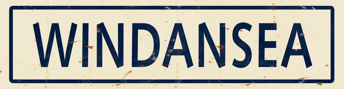 PNG119 - 5 X 20 WINDANSEA CREME/NAVY VINTAGE SIGN – Pasttime Signs