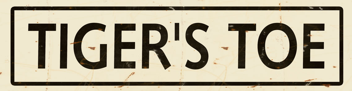 CAL851 - 5 X 20 TIGERS TOE VINTAGE SIGN – Pasttime Signs