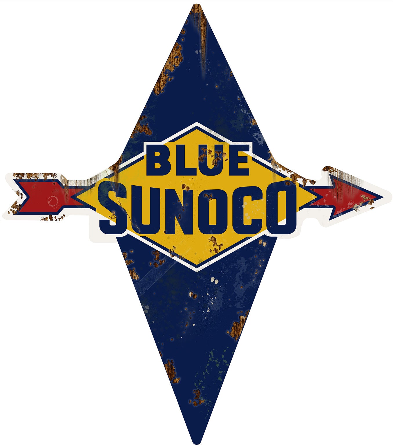 GAA560 - BLUE SUNOCO GRUNGE – Pasttime Signs