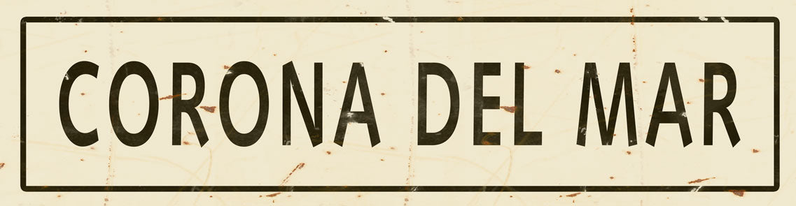 SOCA390 - 5 X 20 VINTAGE SIGN - CORONA DEL MAR – Pasttime Signs